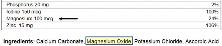 What information is important on magnesium supplement labels ...